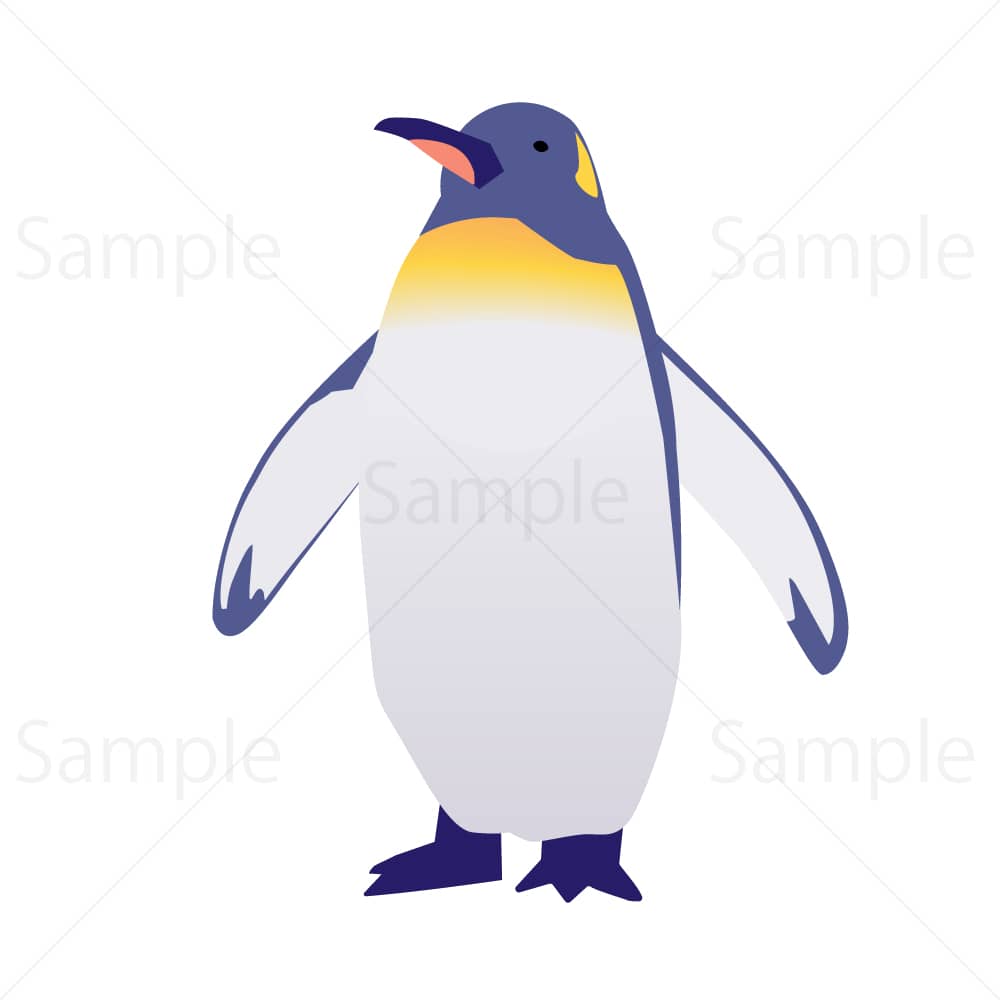 左を向くペンギン – 素材ごよみ